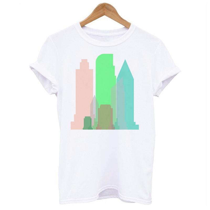Buy Women 'S T -Shirt Harajuku Print Fashion Casual Cotton Theme City ...