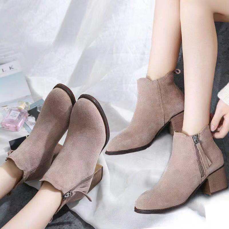 Buy Chelsea Boots Cow Suede Women Ankle Boots High Quality Platform ...