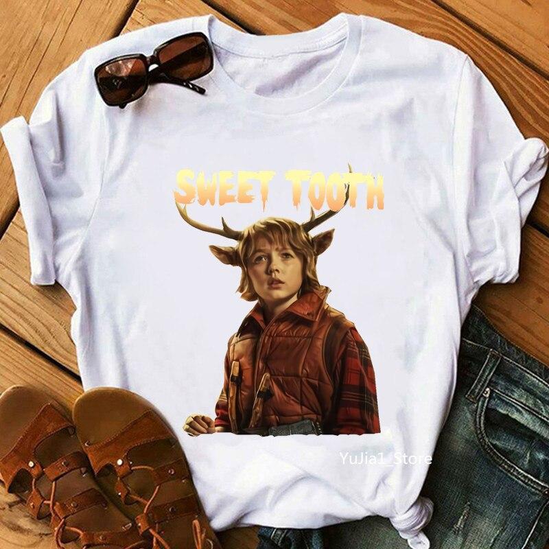 Buy Sweet Tooth Graphic Print T-Shirt Women Clothes 2021 Funny Tshirt ...