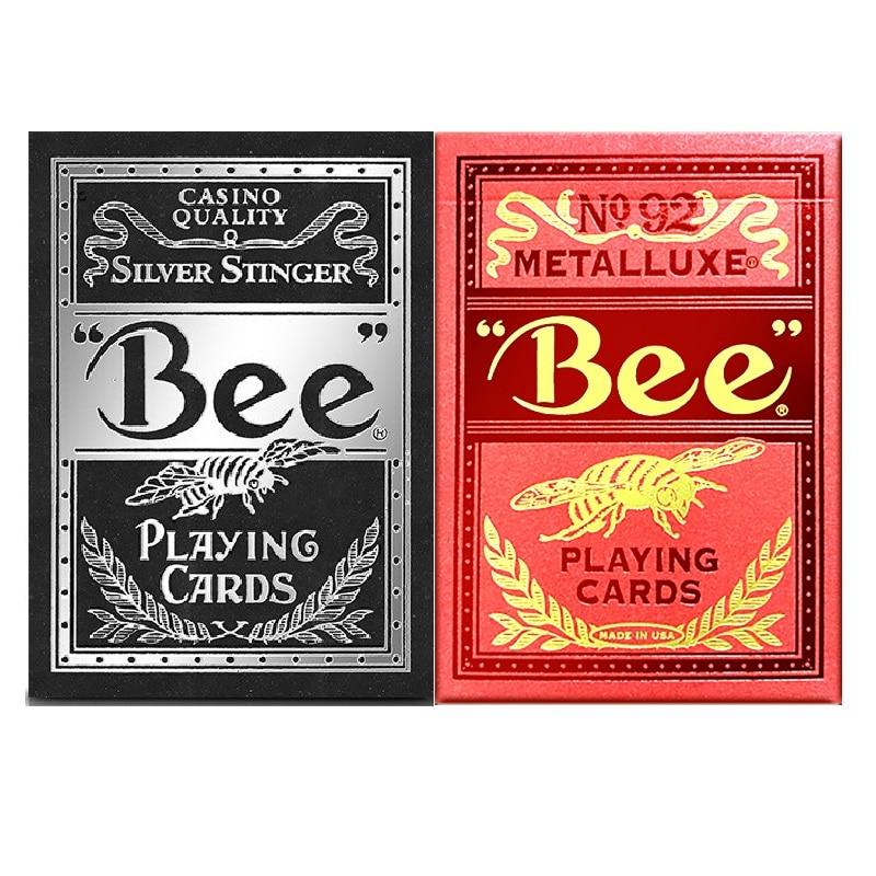 Cheap Bee Silver Stinger Playing Cards USPCC Bicycle Metalluxe Deck Poker Size Card Games Magic ...