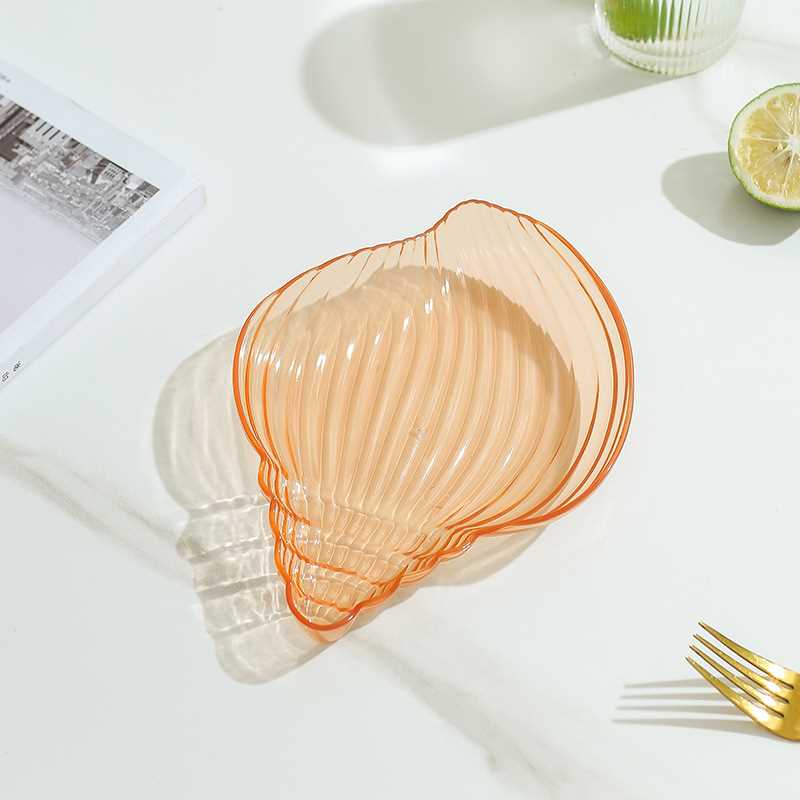 Buy Shell Conch Shape Spit Bone Dish Household Food Grade Plastic Snack ...
