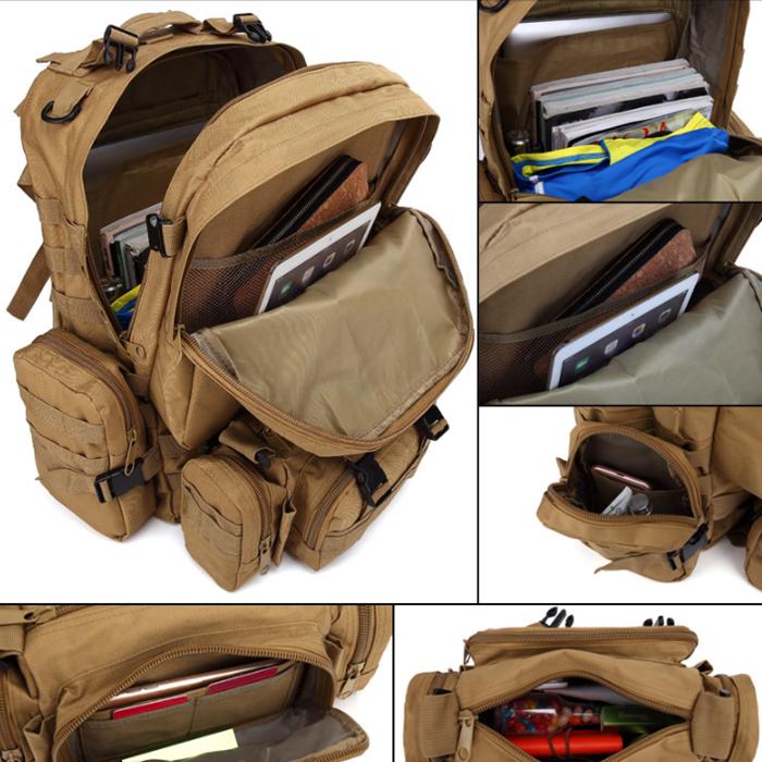 Buy Backpack 50L Tactical Outdoor Military Camping Bag Rucksack at ...