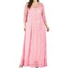 Buy XL-6XL Women Lace Dress Plus Size Cocktail Party Prom Long Evening ...