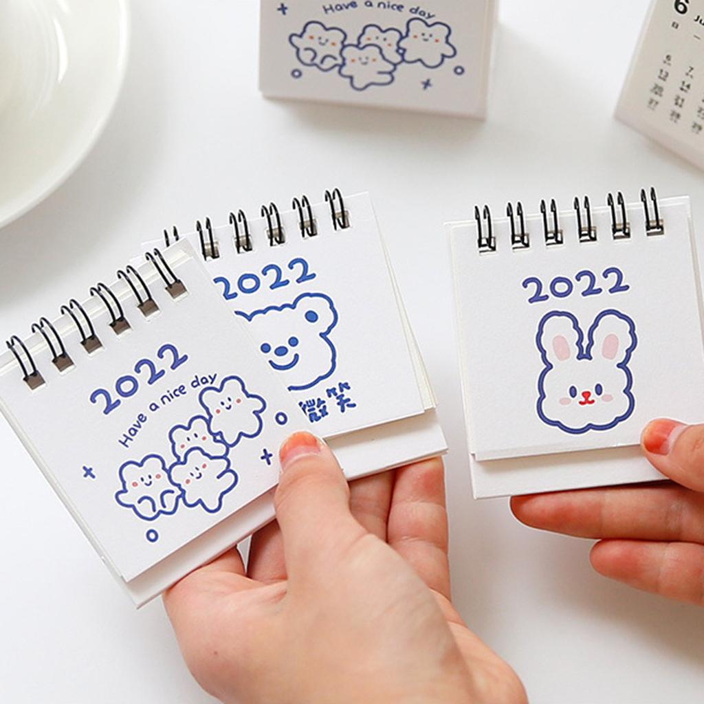 Buy AA BB Cute Cartoon Mini Desk Calendar Decoration Stationery Desk ...