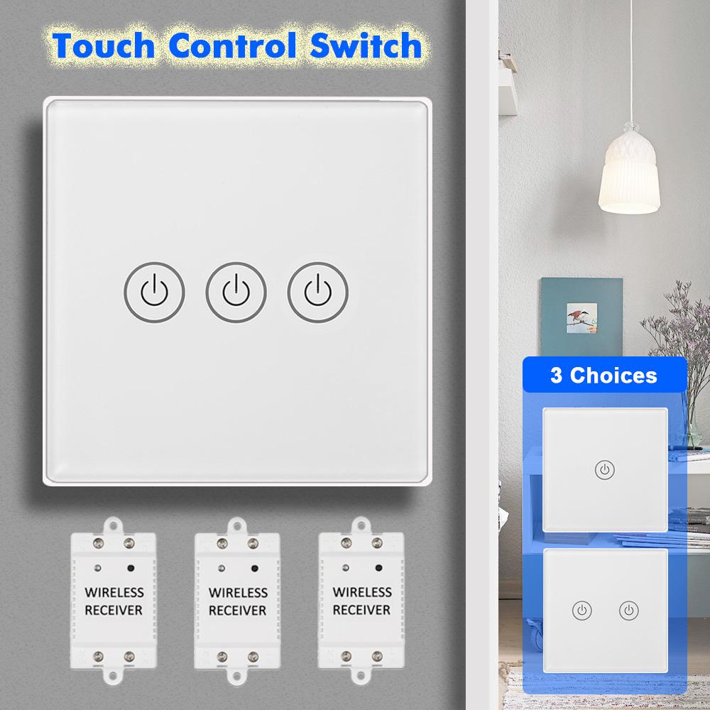 Buy 3 Gang RF Smart Switch Touch Panel Remote Control Form Anywhere for ...