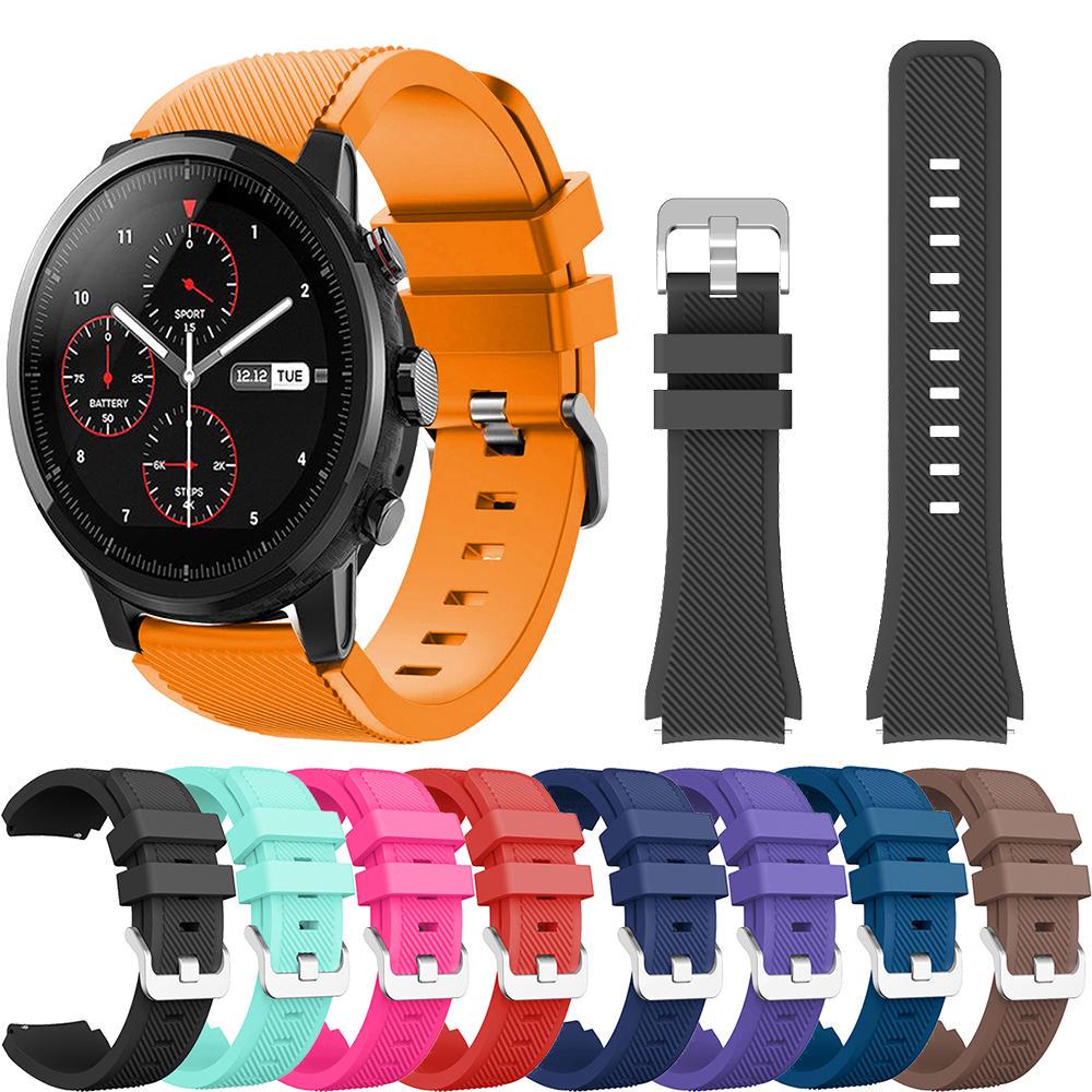 22mm Silicone Band Strap For Huami Amazfit Pace Stratos 2/2S Smart ...