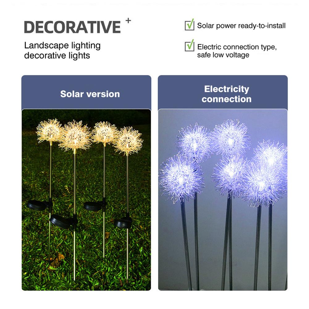 Buy Byscoon Outdoor Waterproof dandelion sculpt LED Solar Lawn Light ...
