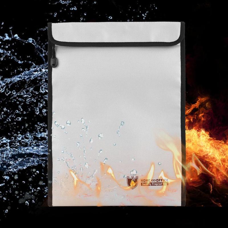 Fireproof Fire Resistant Document Bag Envelope Pouch for Passport File ...