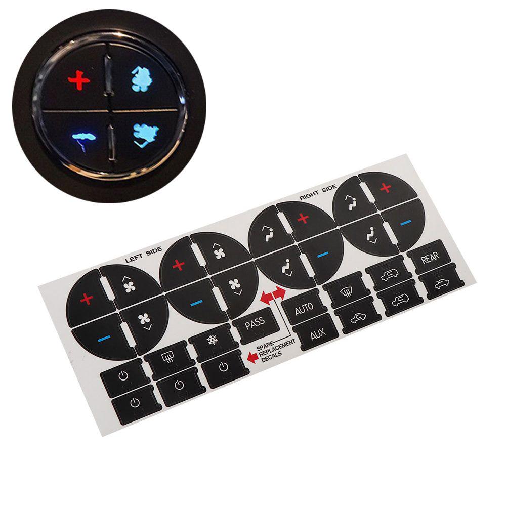 Hot Replacement Decal Useful Button Sticker Climate Control Repair Kit ...