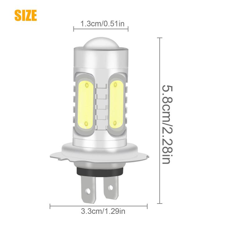 Buy 4pcs Car Headlight Bulb H7 Cob Led Headlight Kit Fog Drive Drl ...