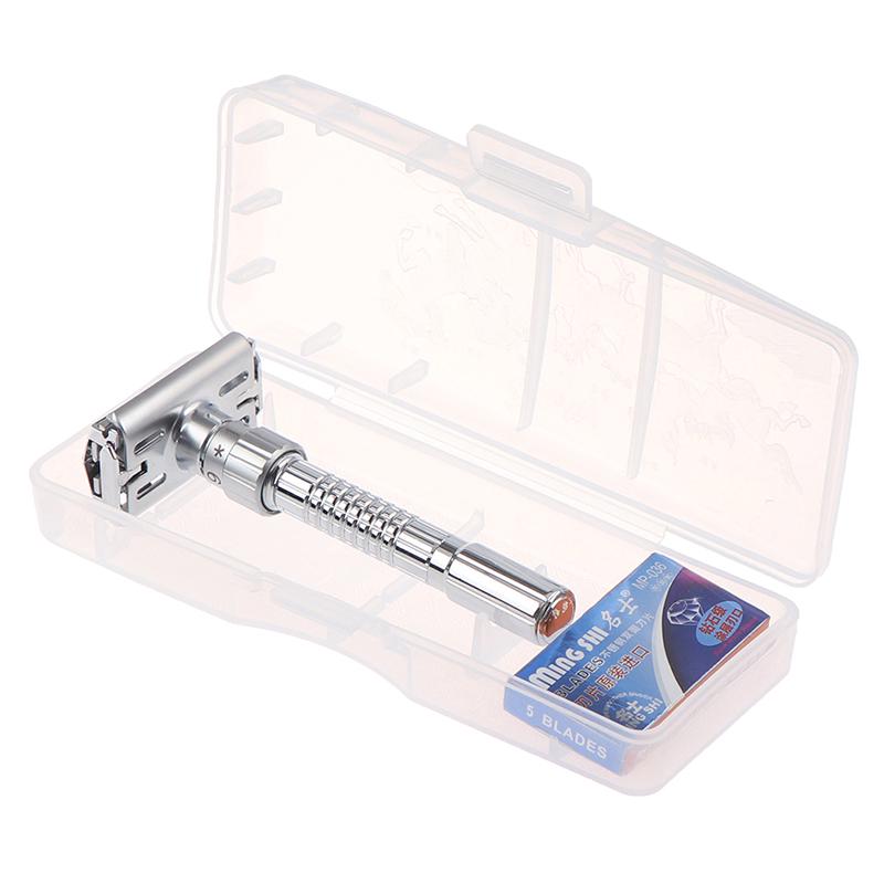 1Set Adjustable Double Edge Razor Shaving Razors Blades Zinc Alloy ...