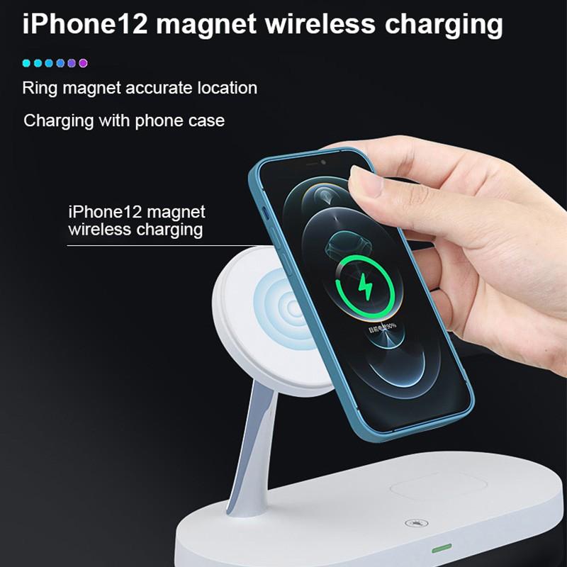 Buy 5 In 1 Magnetic Wireless Charger 15W Fast Charging Station For ...