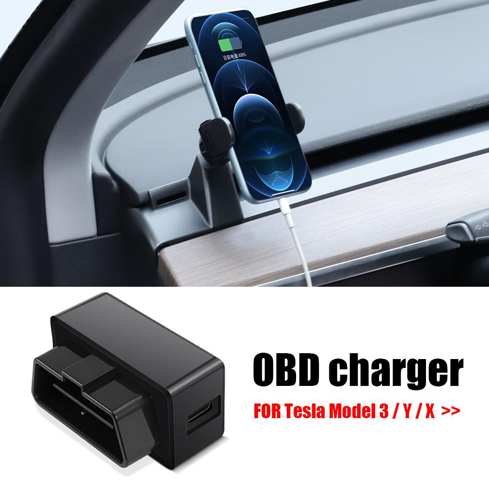 Satın alın Dual Port OBD Charger Adapter for Tesla Model 3/Y/X Car Auto ...