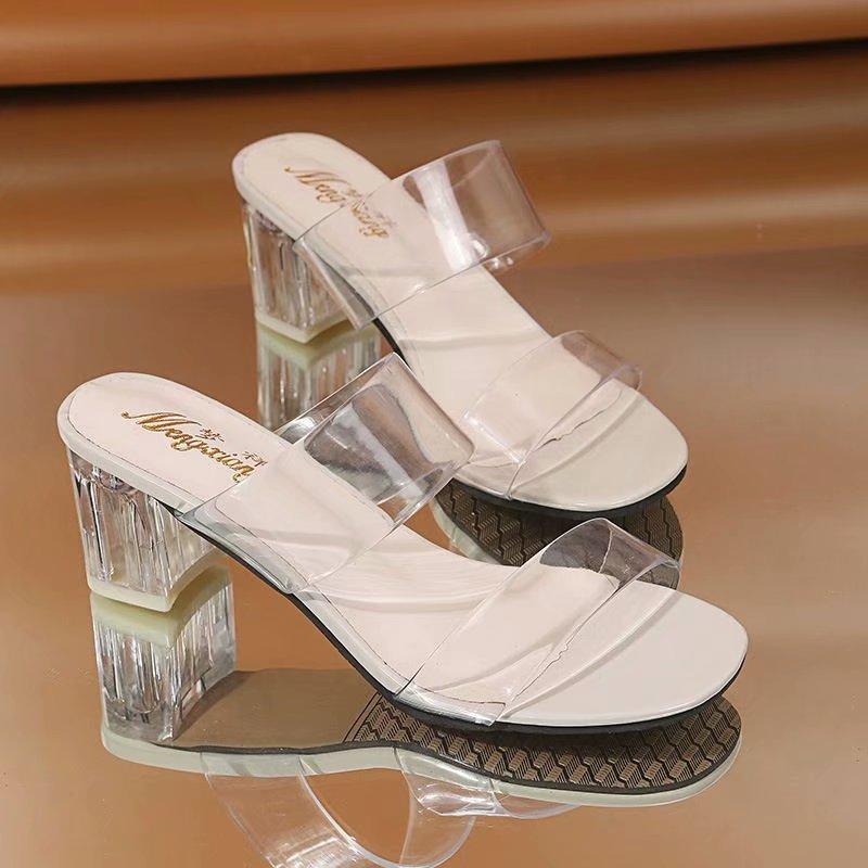 Cheap Clear Heels Slippers Women Sandals Summer Shoes Ladies ...