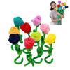 Plush Rose Flower Bendable Stems Creative Stuffed Soft Gift Decoration ...