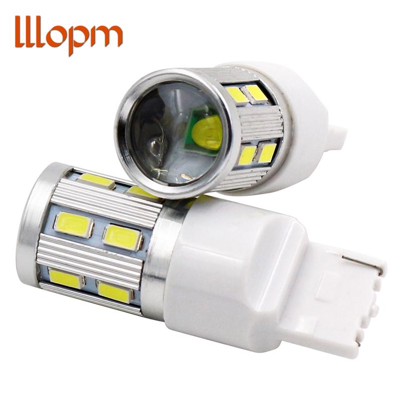2pcs12V 5630 LED W21/5W Reversing Bulb T20 7440 12SMD+Chip Car Brake ...