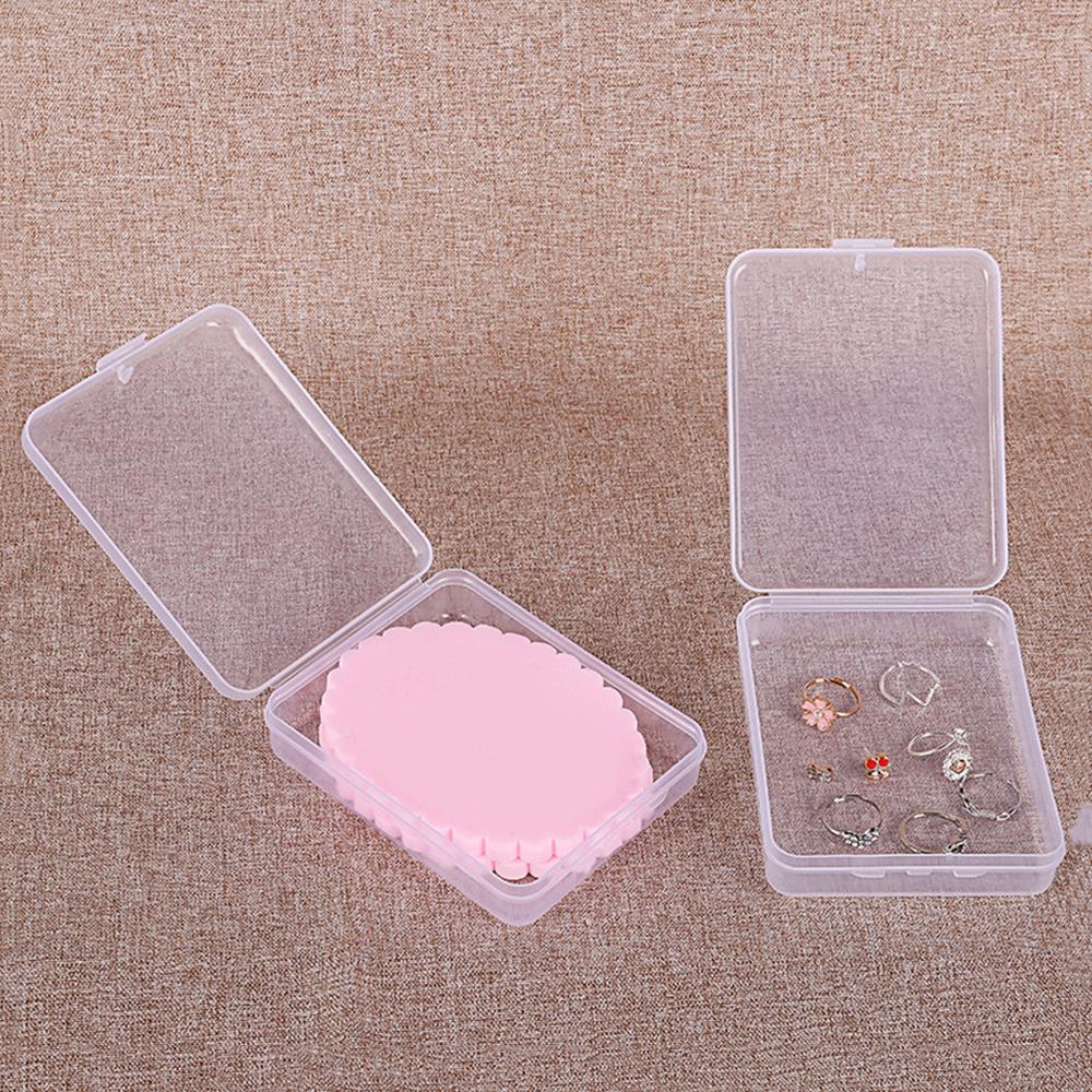 Buy Storages Transparent Plastic Empty Box Puff Box Teether Storage Box ...