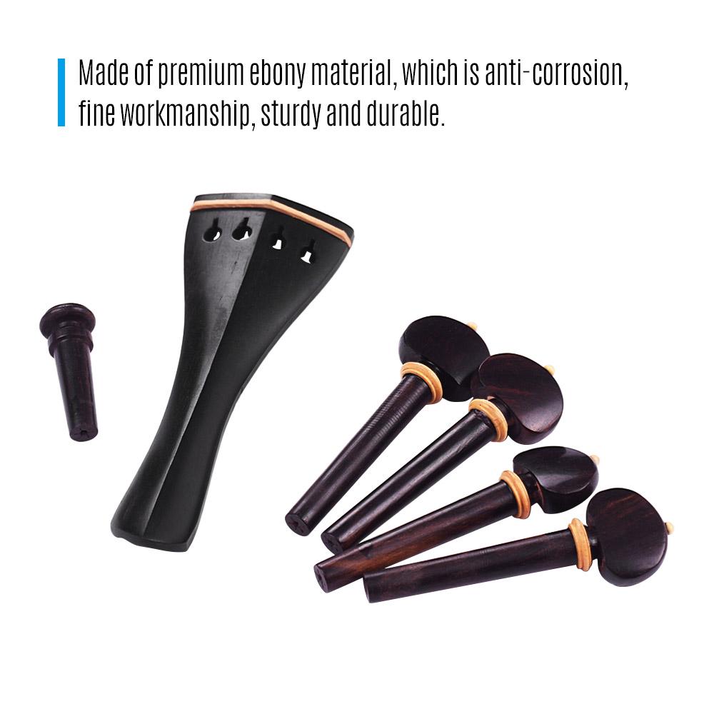 Buy 6pcs Violin Making Kits Set of Polished 4 Strings Violin Tailpiece ...