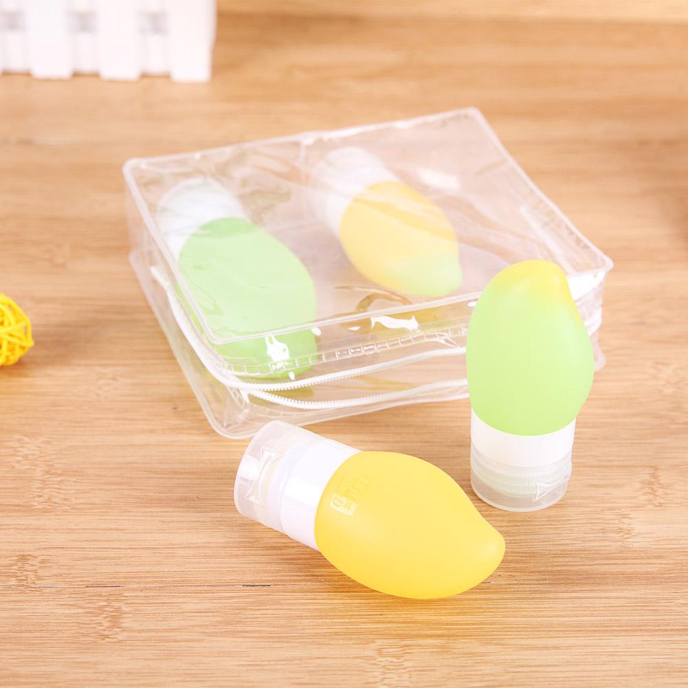 Buy 4pcs/Set Cute Silicone Fruit Shape Lotion Bottles Shampoo Travel ...