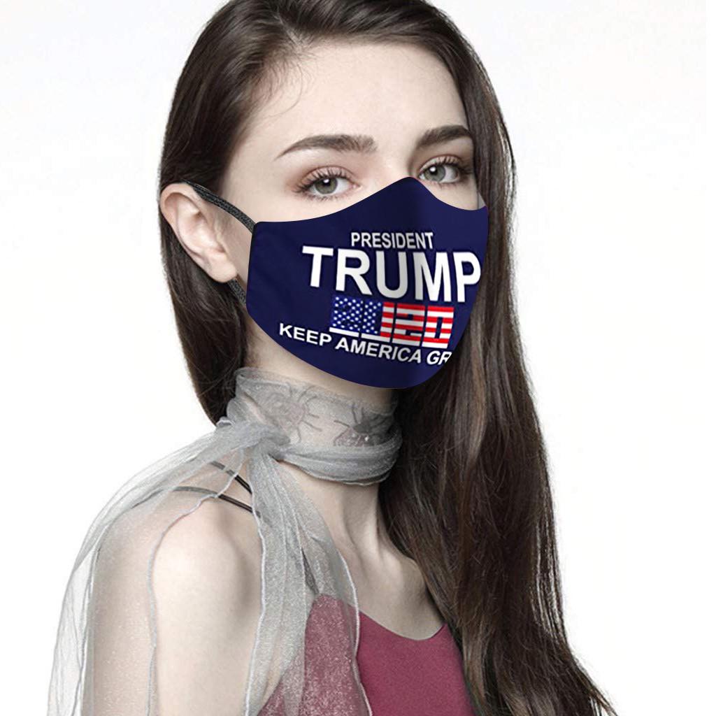 Buy 2 Pack President 2020 MAGA Double Layered Black Face Cover Mask at ...
