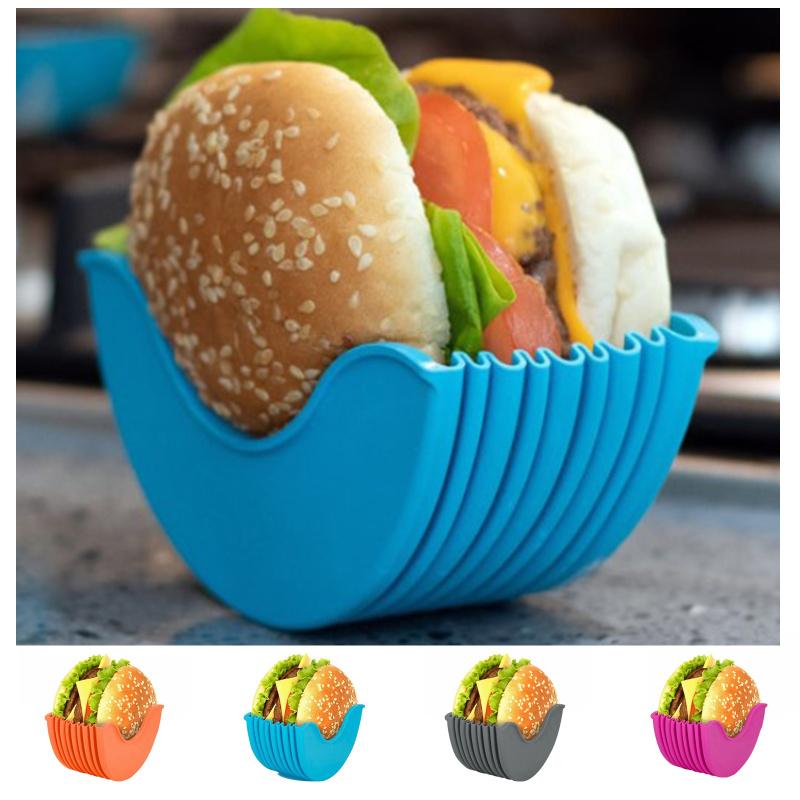 Cumpără Burger Holder silicon reutilizabile Burger Burger Holder Box ...