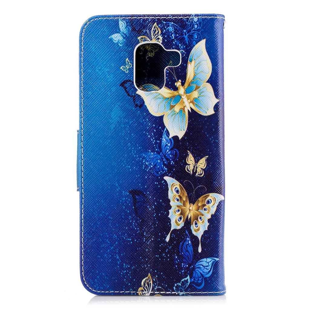 Fashion Golden Butterfly Pattern Luxury PU Leather Flip Wallet Phone ...
