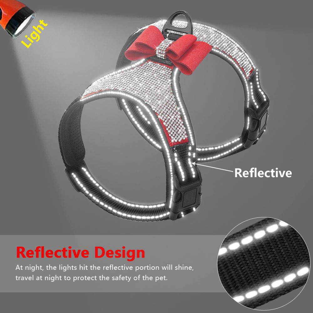 Buy Reflective Dog Harness Nylon Pitbull Pug Small Medium Dogs ...