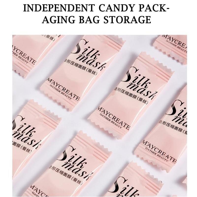 Buy 100pcs/box Compressed Silk Mask Invisible Silk Dry Mask Paper Ultra ...