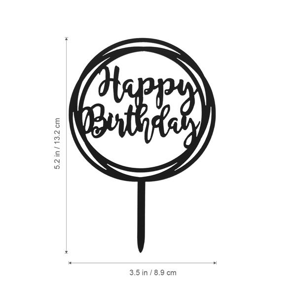 Buy Happy Birthday Acrylic Cake Topper Multi-circle Cake Topper Cake ...