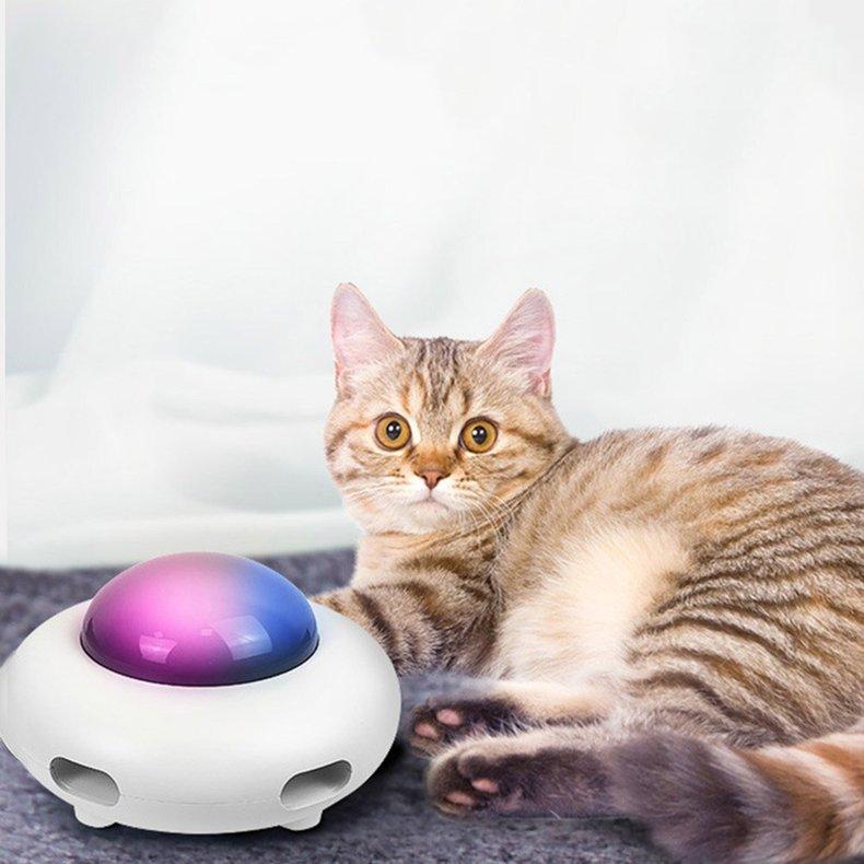 showme Electric Cat Toy Smart Teaser Auto Steering Cat Teaser Clean Cat ...