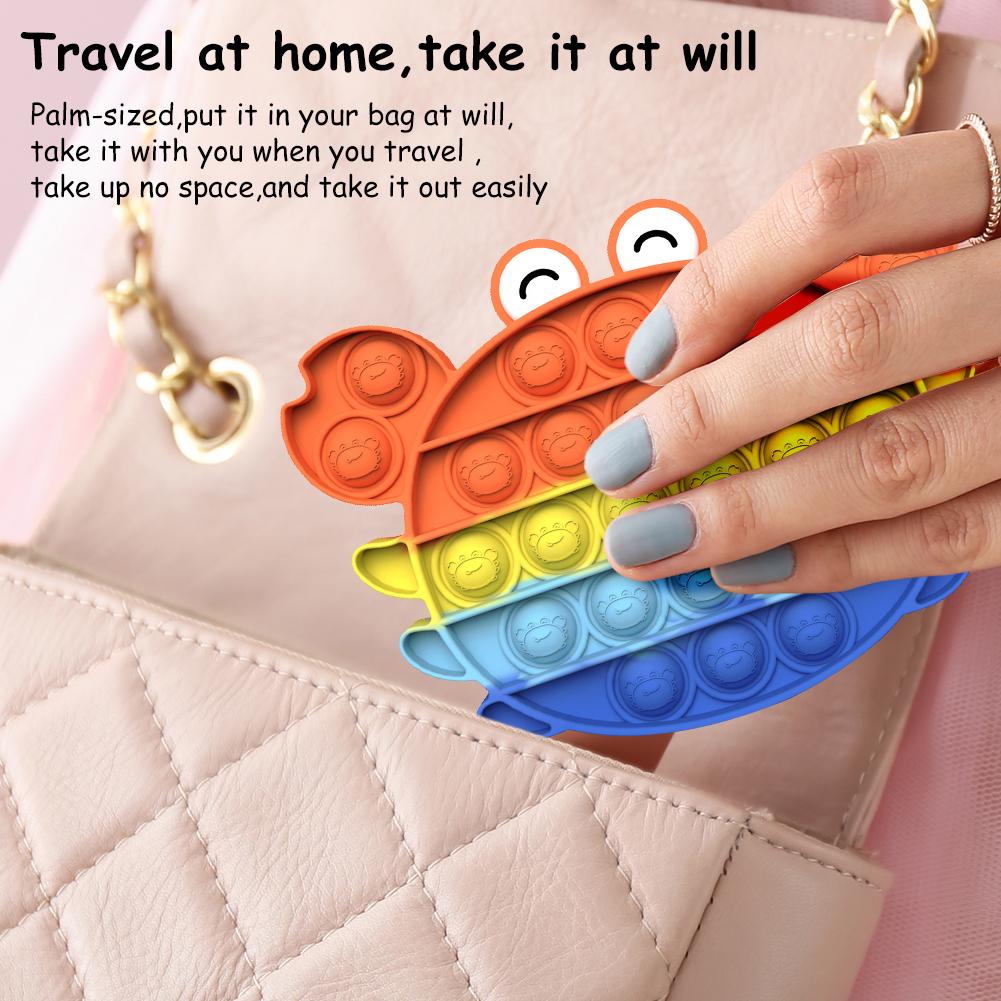 Buy Silicone Crab Push Bubble Anti-stress Autism Relaxing Fidget Toys ...
