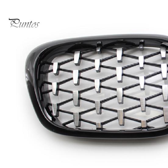 Buy For BMW 5 Series E39 99-03 1Pair Car Grille Mesh ABS Semi-plated ...