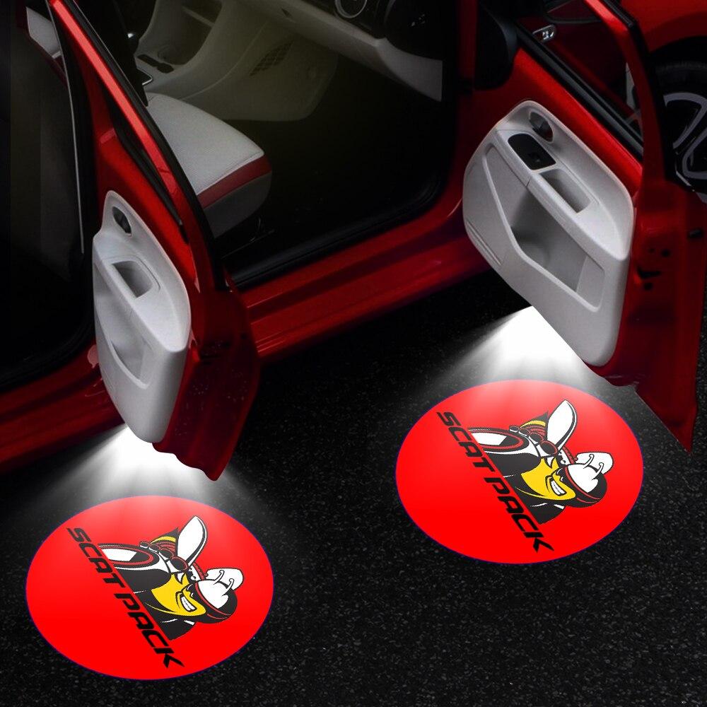 💰Kaufe 2 Stück Scat Pack Logo HD LED Auto Tür Licht für Dodge ...