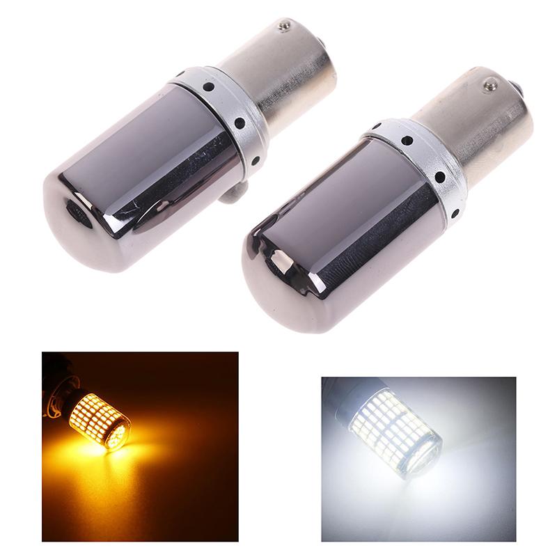 Buy 1156 Led White/Amber Canbus 3014 144Smd Error Free Car Turn Light ...