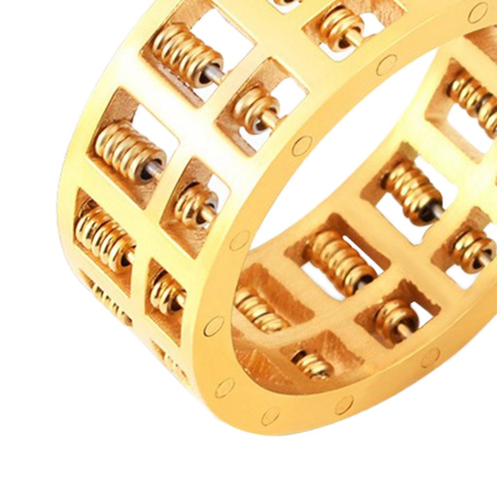Buy Personality Abacus Ring Plated Rotatable Beads Charms Jewelry Gifts ...