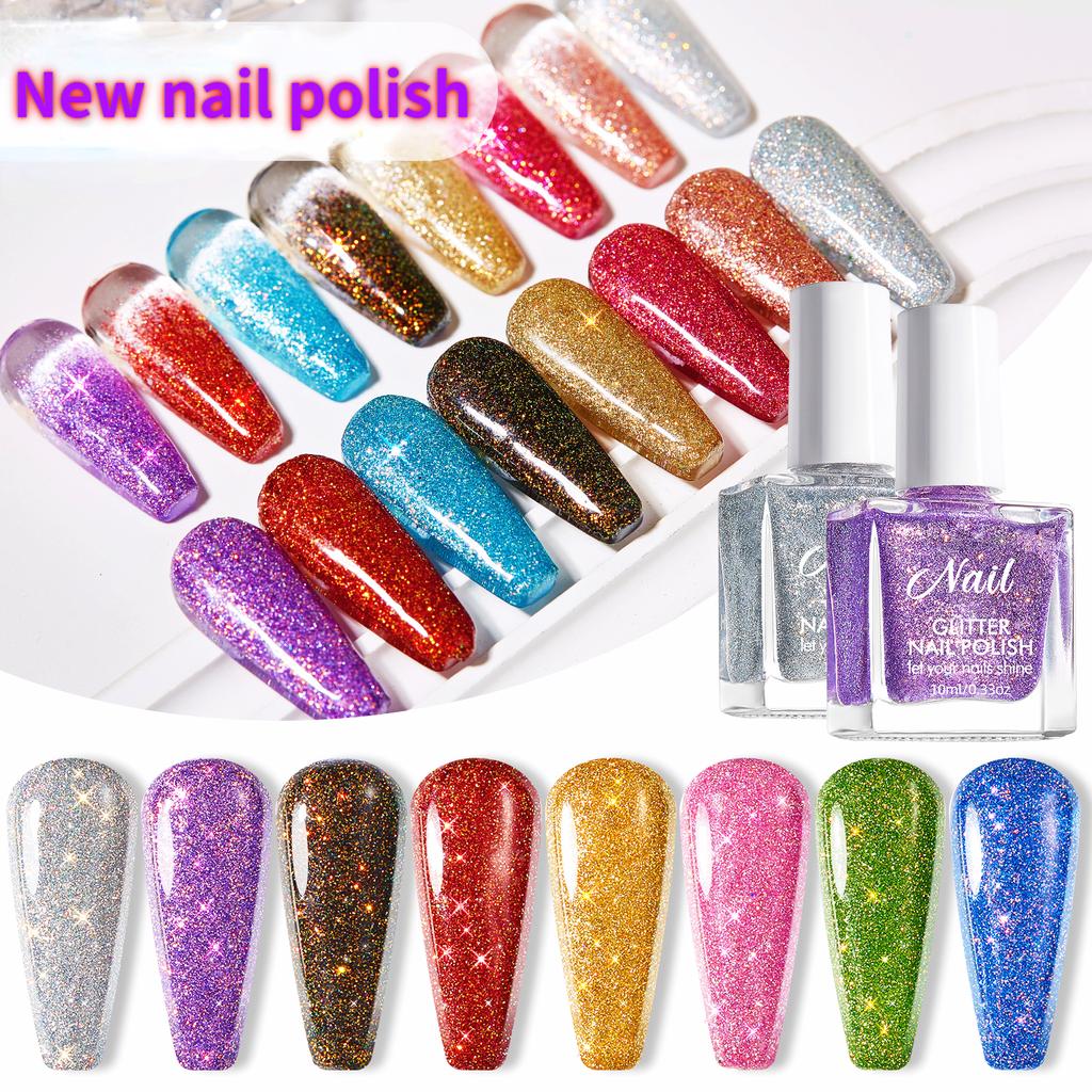 Buy New Product Flashing No-bake Nail Polish Water-based Quick-drying ...