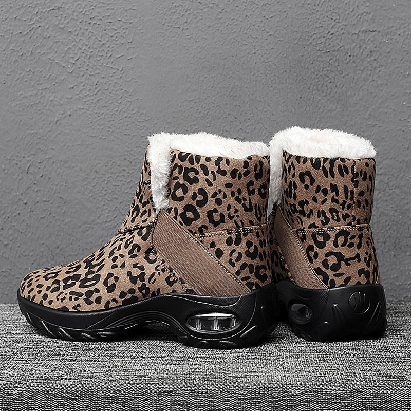 Buy Fashion Women Plus Size Leopard Winter Warm Snow Boots Shock ...