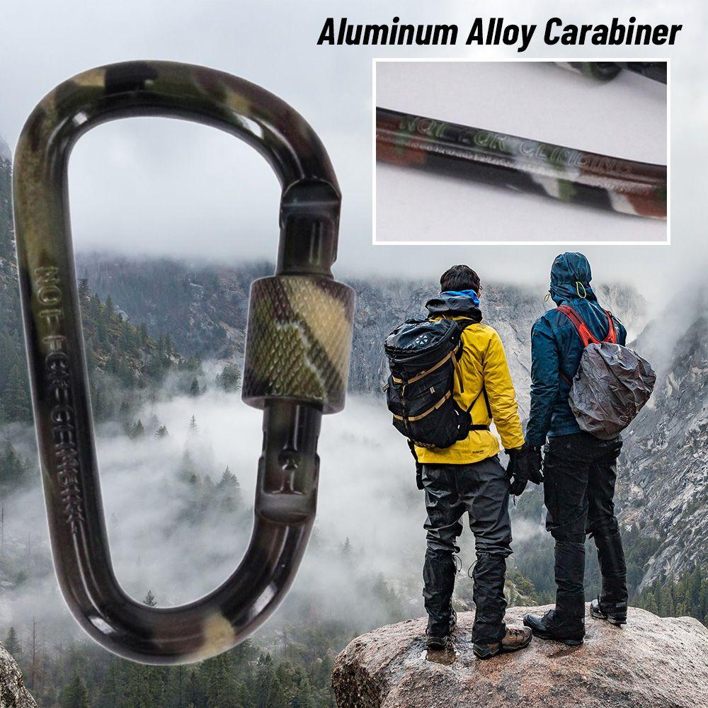 Satın alın Outdoor Sports Safety Alloy Carabiner Buckle Keychain Black ...