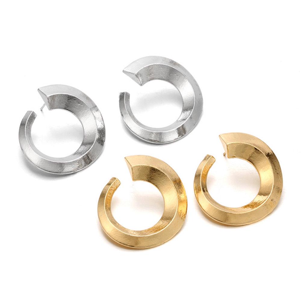 Buy Women Geometric Round Ring Alloy Ear Stud Ear Drop Earrings ...