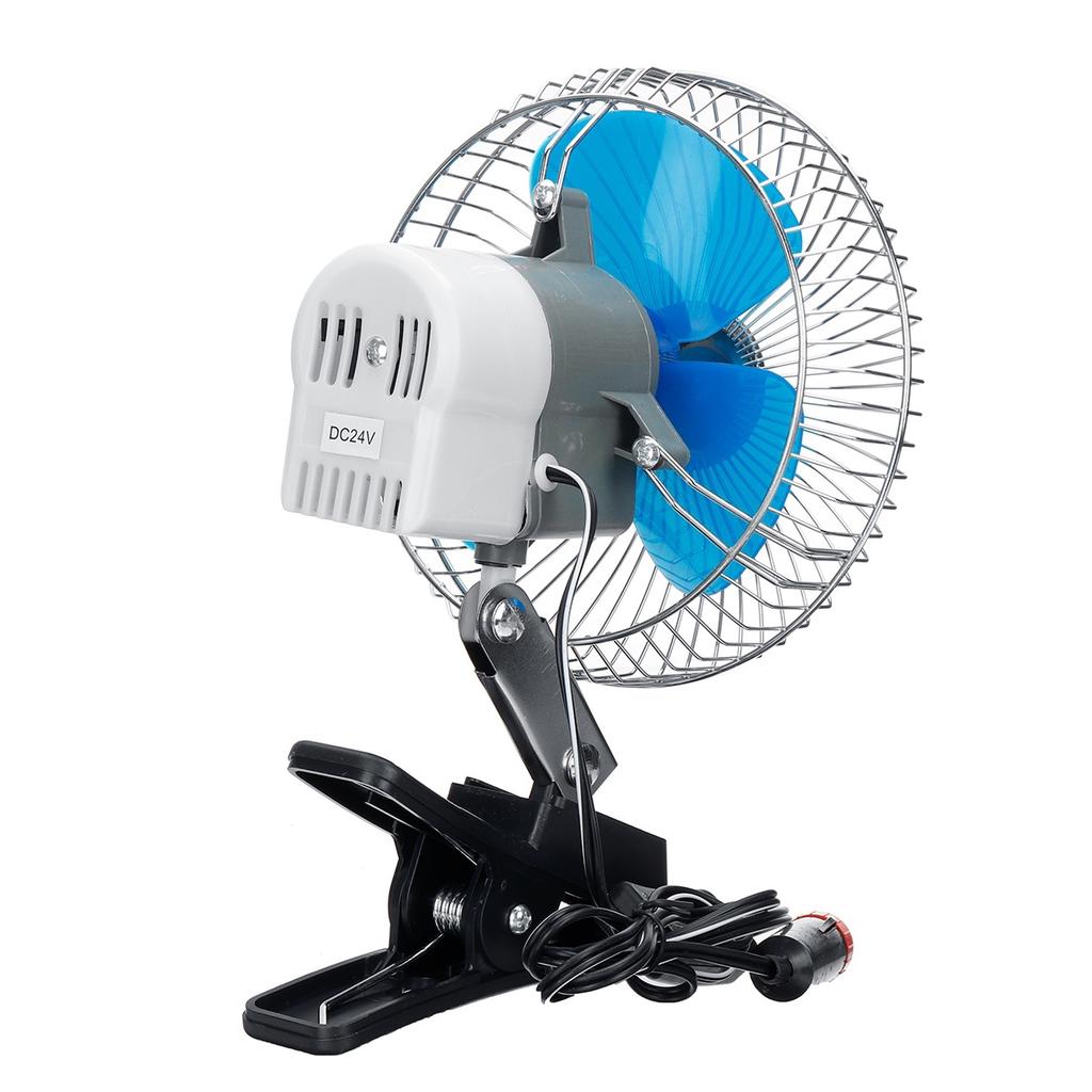 Buy Auto Clip On Car Fan 12V/24V Auto Car Vehicle Oscillating Summer ...