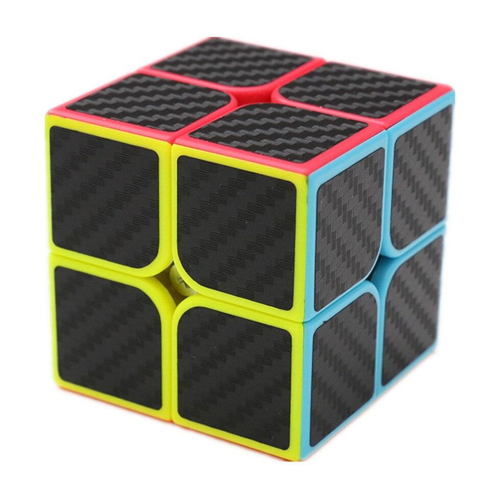 Buy 2x2x2 Carbon Fiber Sticker Magic Cube Puzzle 2x2 Speed Cube Magic ...