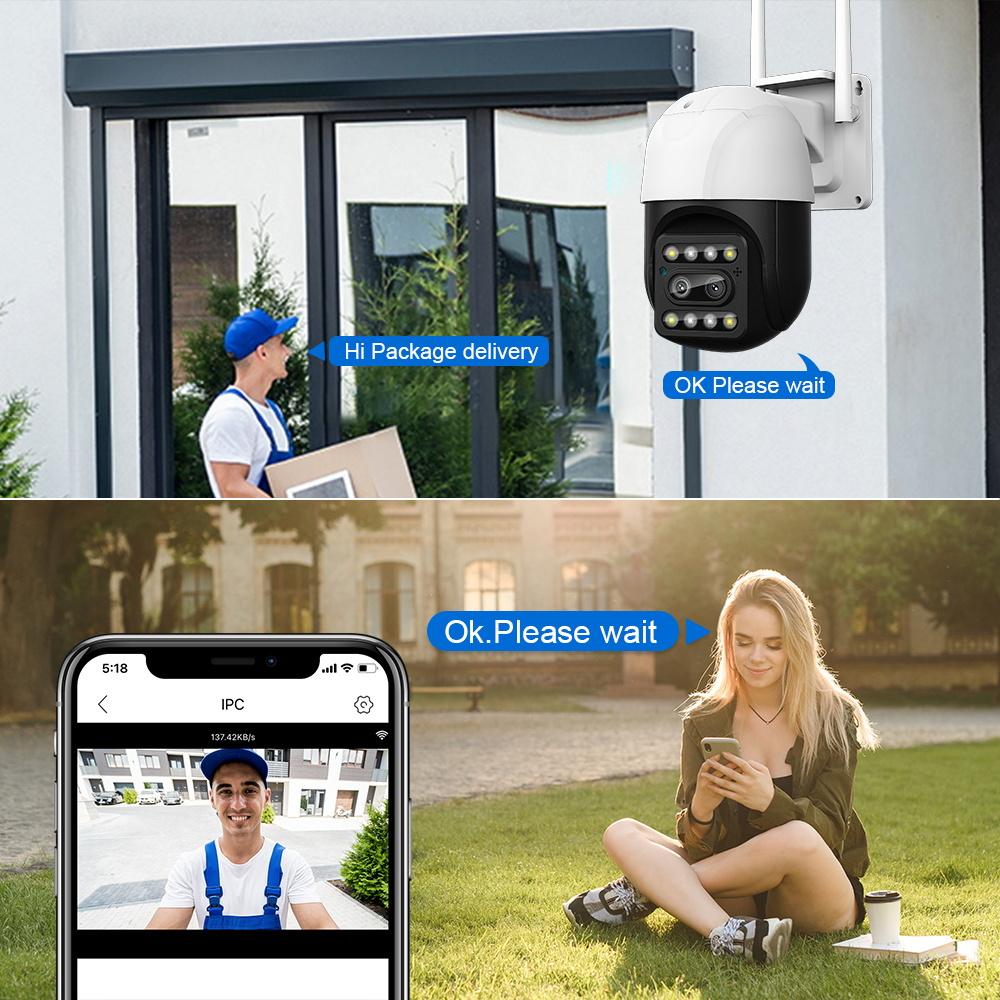 Buy Tnnian Carecam 5MP Dual-Lens IP Security Camera CCTV WiFi Camera ...
