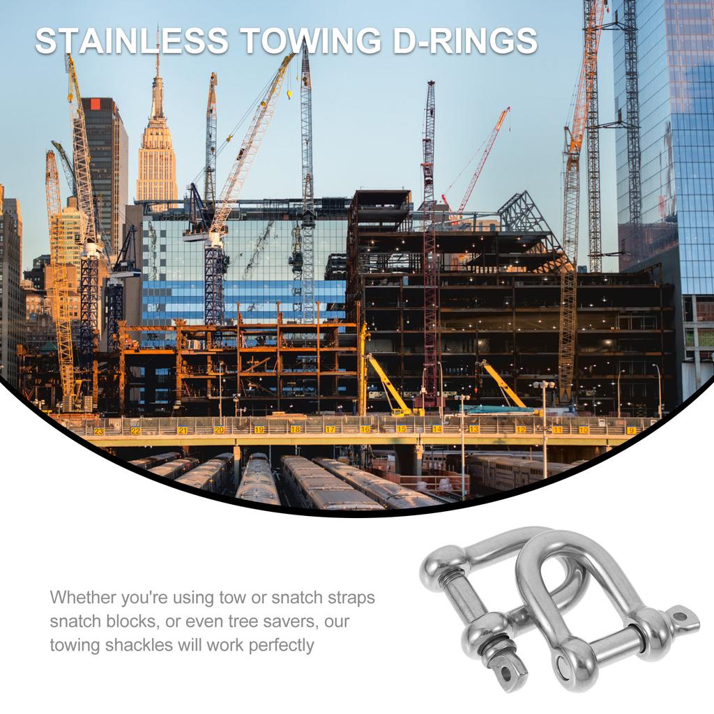 Buy 4pcs D Ring Shackles Tow Winch Shackles Recovery Off-Road Shackle ...