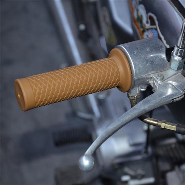 Buy Vintage Rubber Motorcycle Handle Grips Cafe Motorbike Handlebar ...