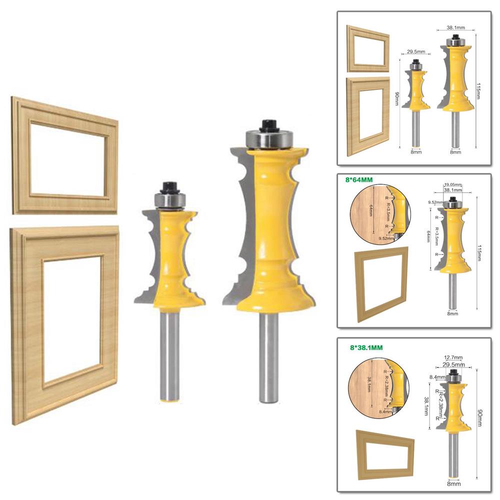 Buy 8mm Frame Molding Router Bit Carbon Steel Miter Shank Door Tenon ...
