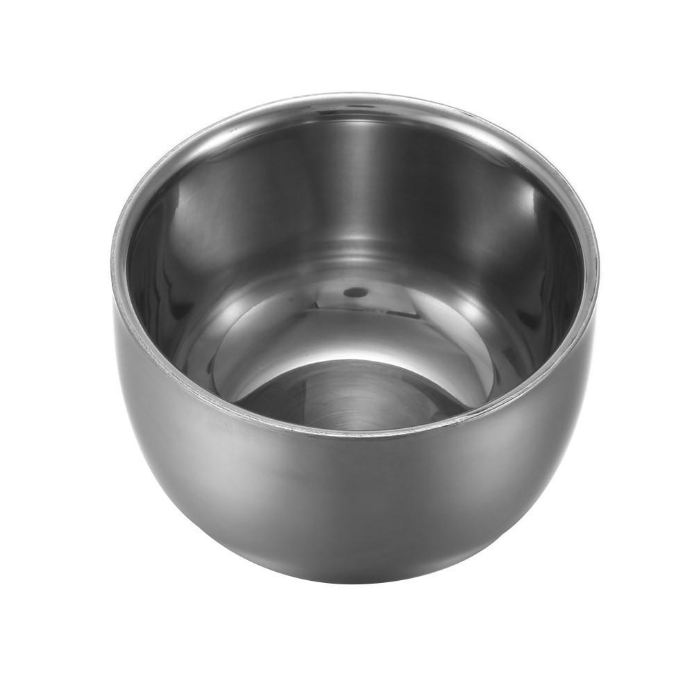 Buy Men's Silver Stainless Steel Shaving Bowl Barber Beard Razor Cup ...