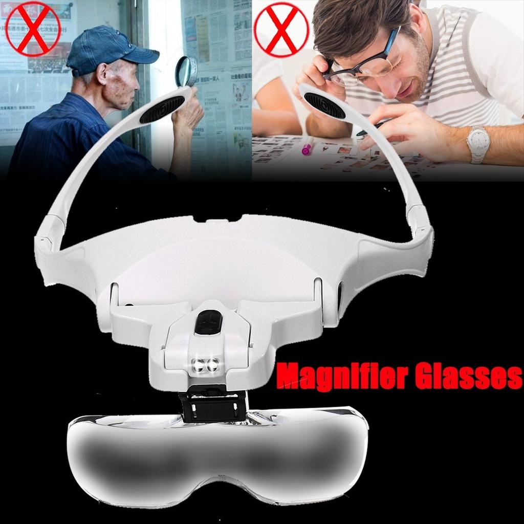 Buy Professional Head Mount Headband LED Magnifier Magnifying Glasses ...