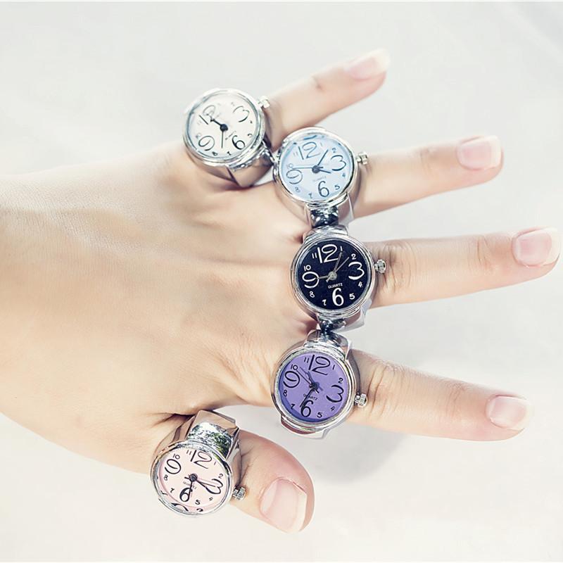 Buy Fashion Women Men Ring Watch Stretch Quartz Finger Watches Rings ...