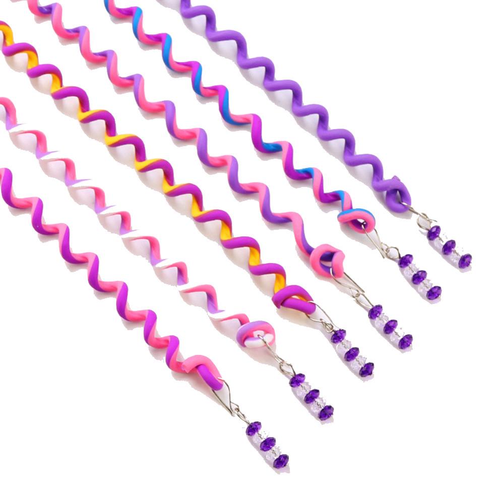Buy 6 Pcs Kids Baby Girls Curler Hair Braid Sticker Decor Accesories ...