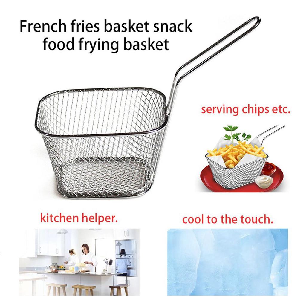 Buy XHL Stainless Steel Chef Basket Mini Fry Baskets Fryer Cooking ...